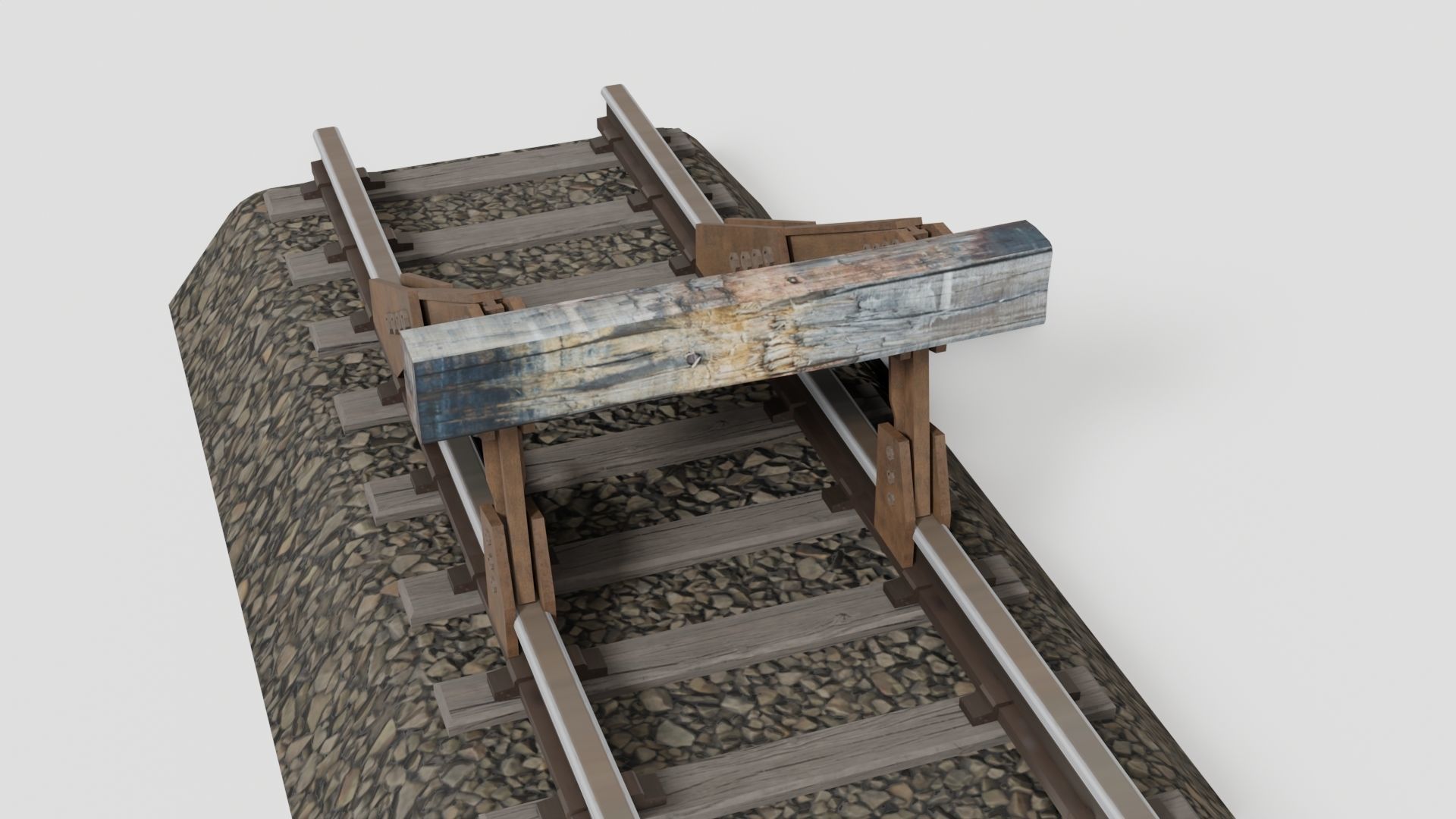 3D model Wornrailway buffer VR / AR / low-poly | CGTrader