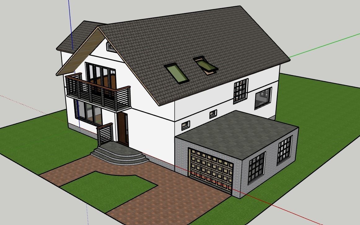 Sketch Up House 3D model | CGTrader