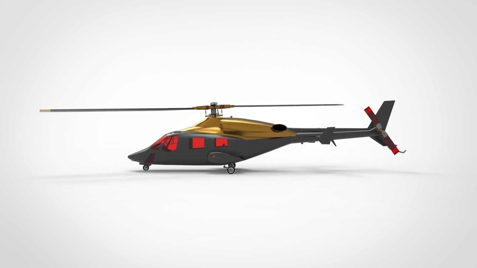 Bell 222 3D model | CGTrader