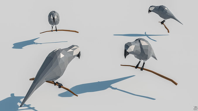 Lowpoly Parrot 001 3D model | CGTrader