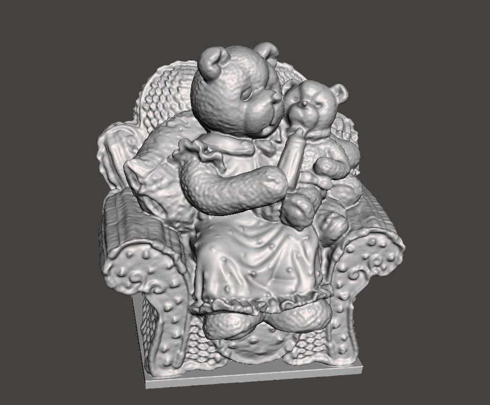 mama bear and child 3D model | CGTrader
