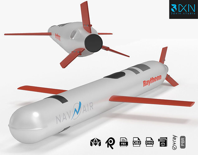Tomahawk Land Attack Cruise Missile 3D model | CGTrader
