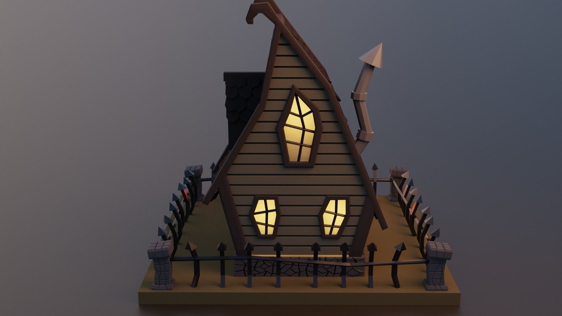 3D model Witch House VR / AR / low-poly | CGTrader