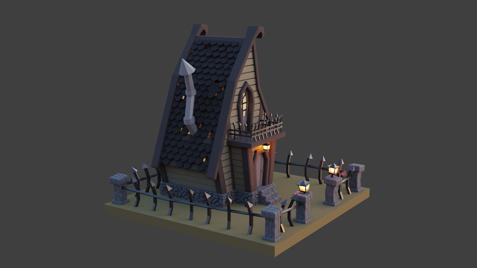 3D model Witch House VR / AR / low-poly | CGTrader