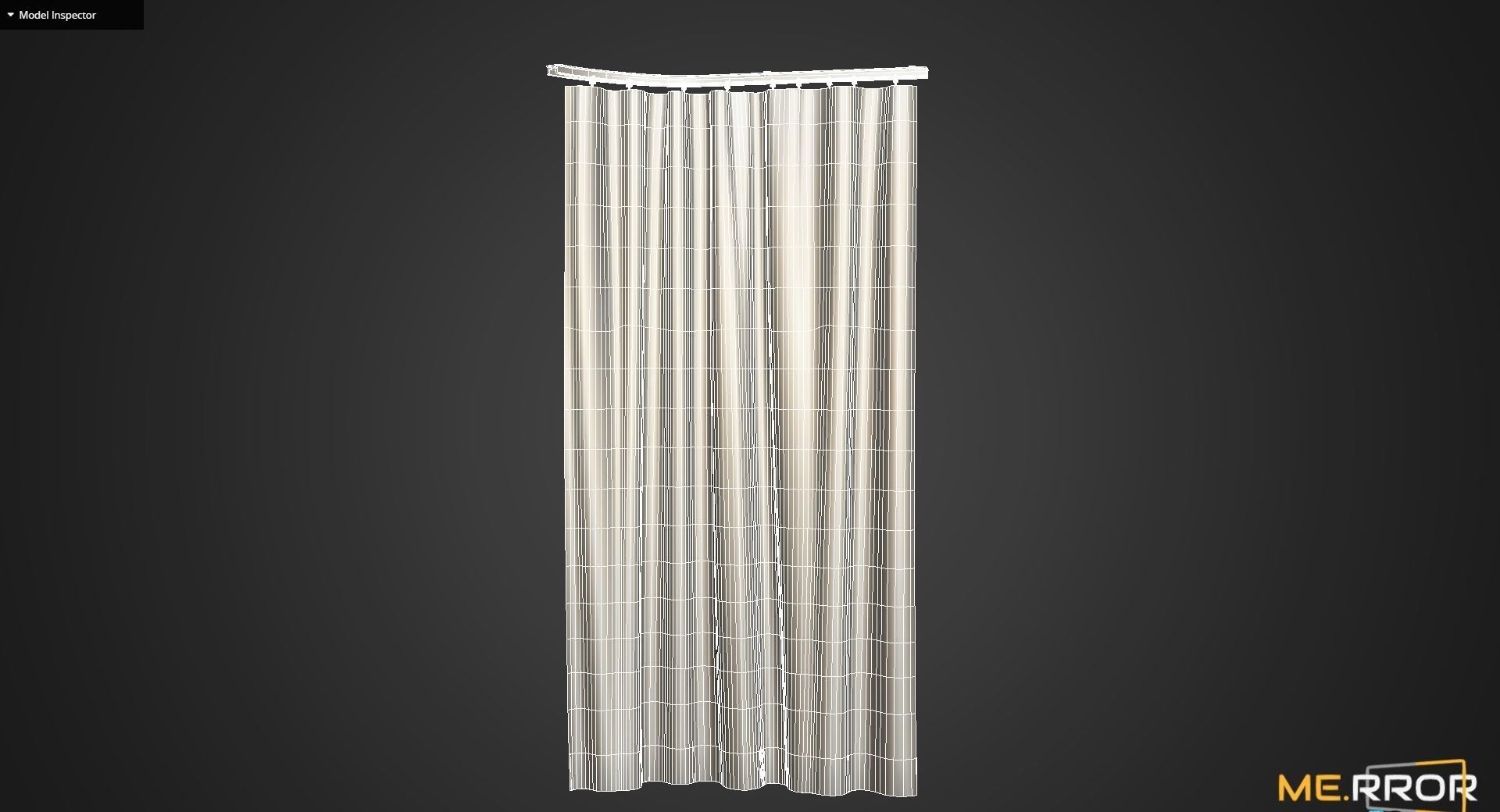 3D model Game Ready White Rail Curtains VR / AR / low-poly | CGTrader