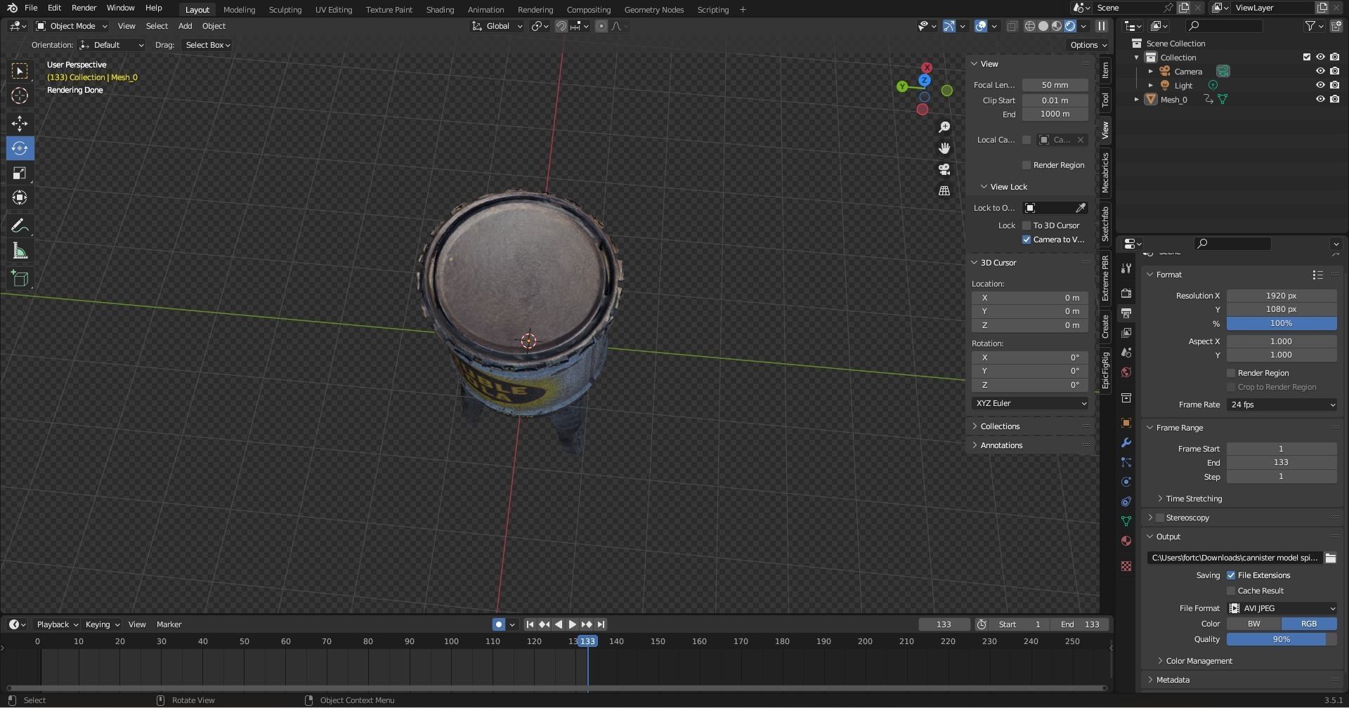 Antique Double cola Cannister asset 3D model | CGTrader