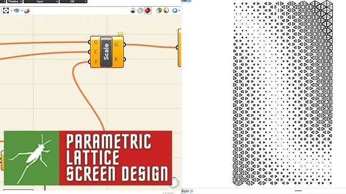 Parametric CNC lattice jaali pattern Grasshopper Rhino Download 3D model | CGTrader