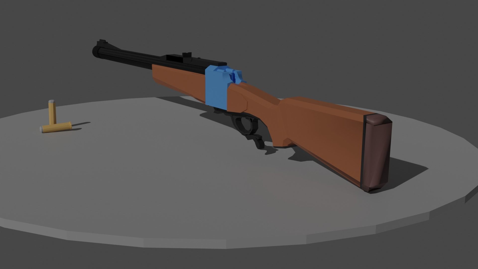 low-poly shotgun 3D model | CGTrader