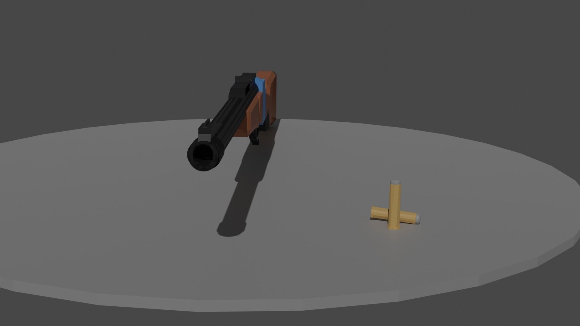 low-poly shotgun 3D model | CGTrader