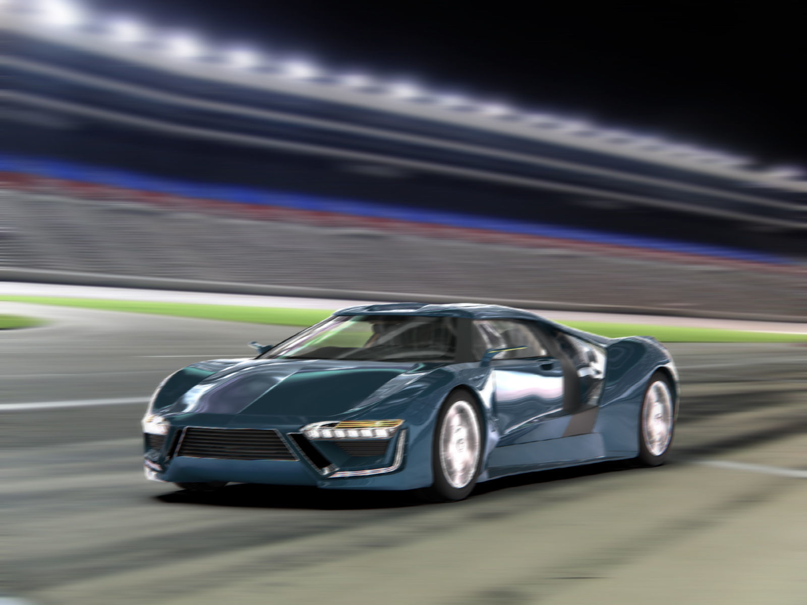 DOSCH 3D - Car Details - Hydrogen Sports Car 3D model | CGTrader