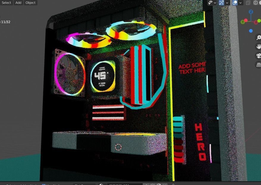 GAMING PC FULL RGB free 3D model | CGTrader