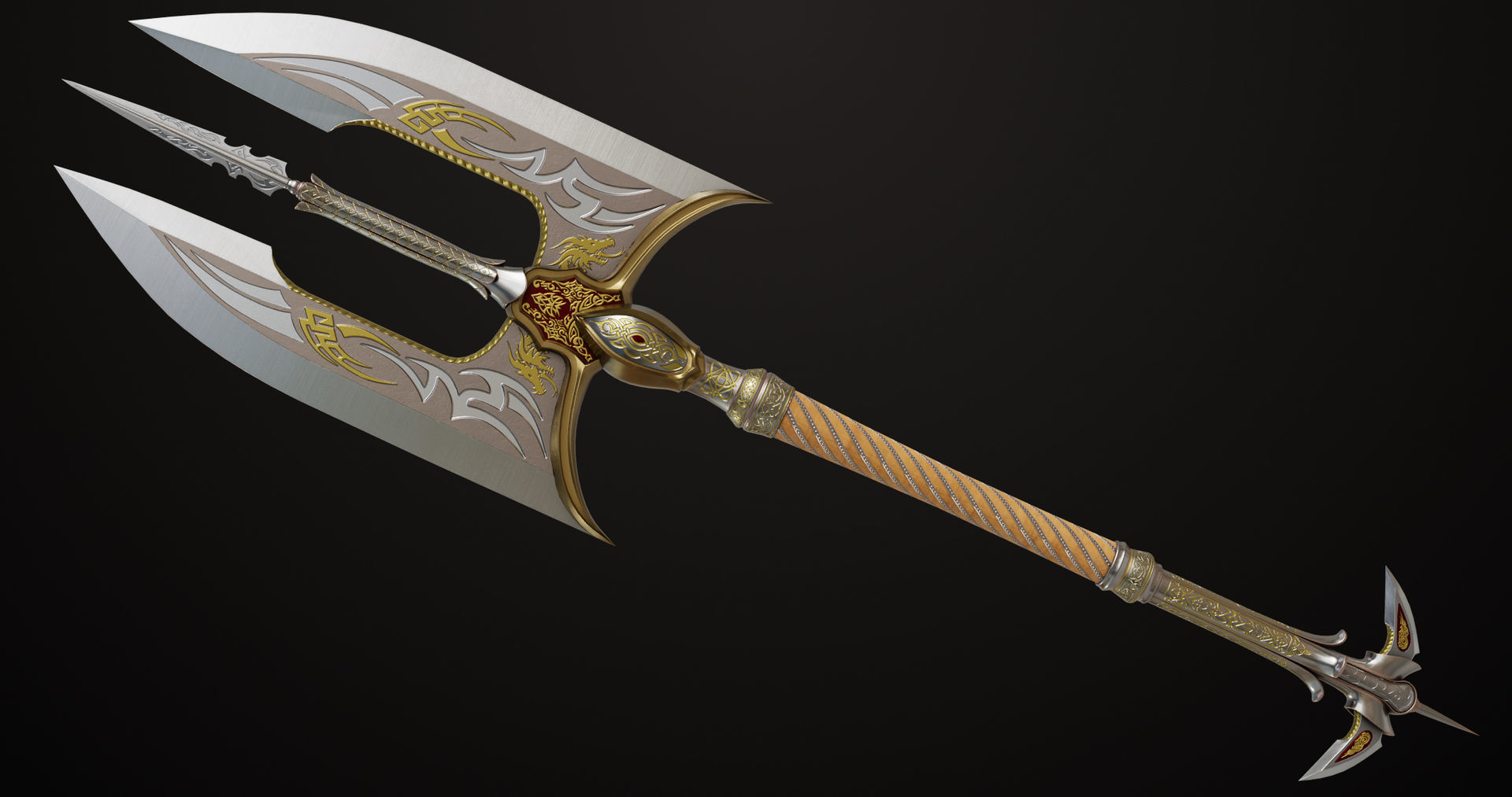 3D Model Collection 3 Medieval Battle Axes All PBR Unity UE Textures ...