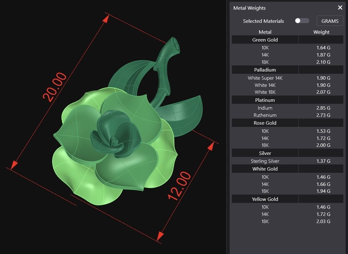 Gold Flower 3D model 3D printable | CGTrader