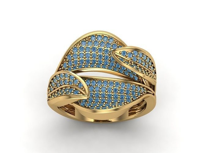 Womens Rings With Stone Ring Ready STL 3DM Models Rings women 3D model ...
