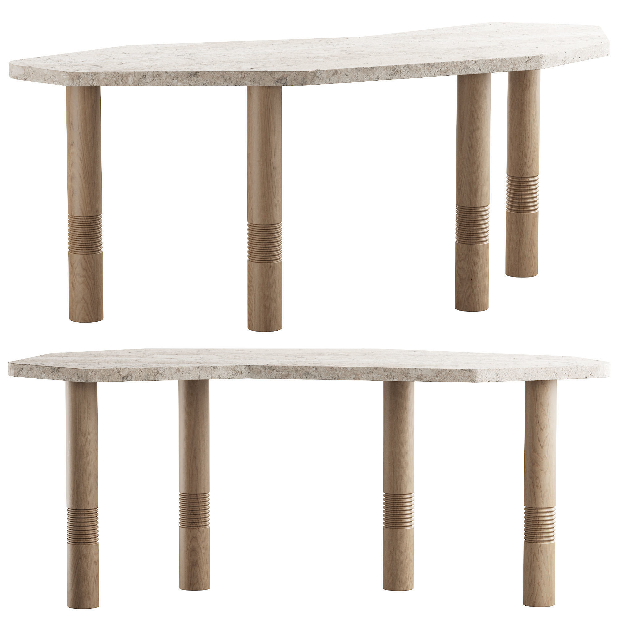 376 CB2 CrateBarrel Revival Oak Console Table b Athena Calderone 3D ...