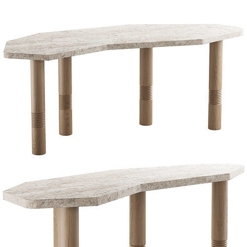 376 CB2 CrateBarrel Revival Oak Console Table b Athena Calderone 3D ...