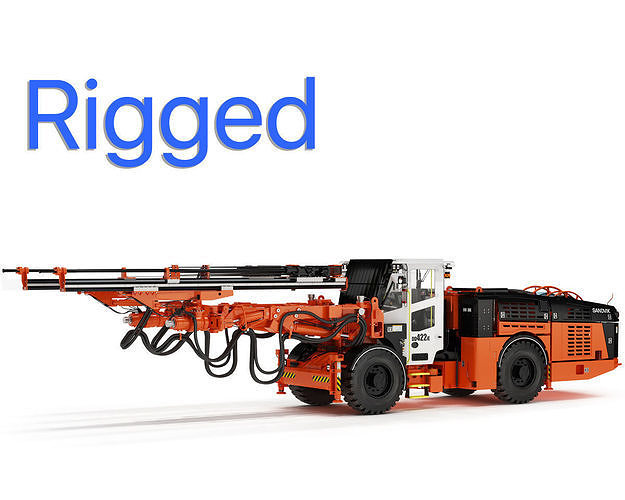 Underground Mining Drill Rigs DD422iE Rigged 3D model rigged | CGTrader