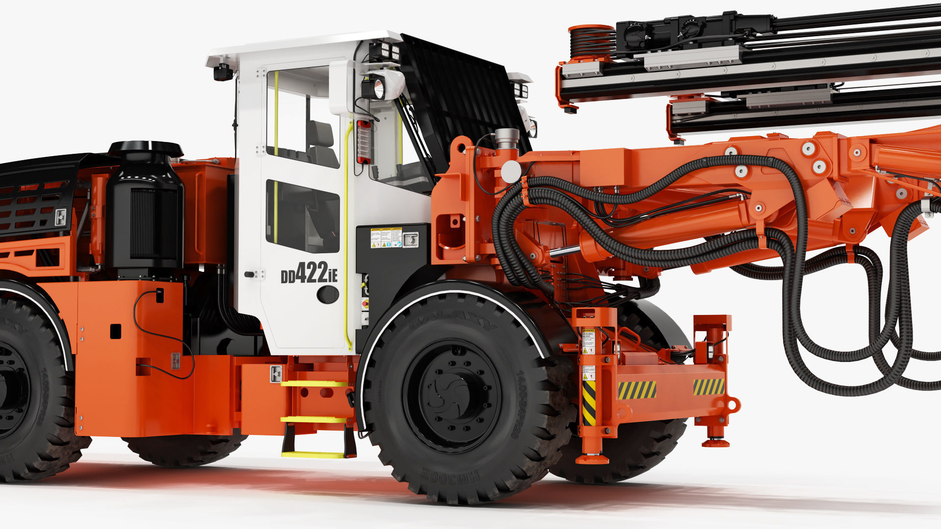 Underground Mining Drill Rigs DD422iE Rigged 3D model rigged | CGTrader