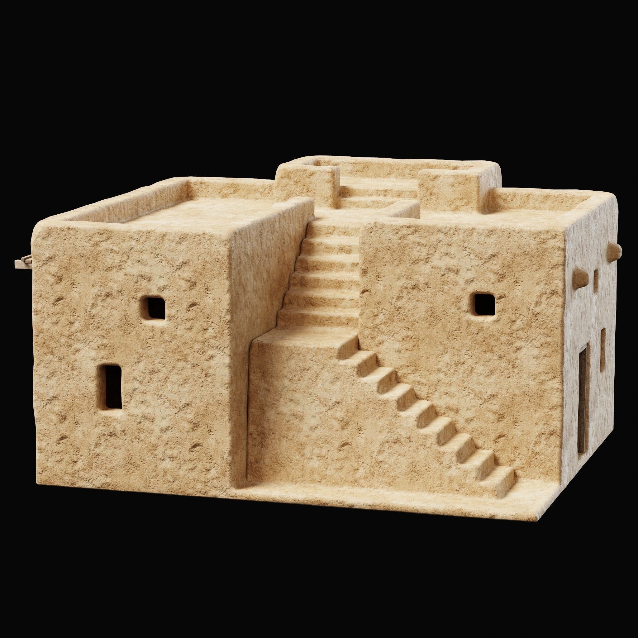 3D model ANCIENT GENERIC CLAY HOUSES BUILDING DESERT EGYPT AAA ...