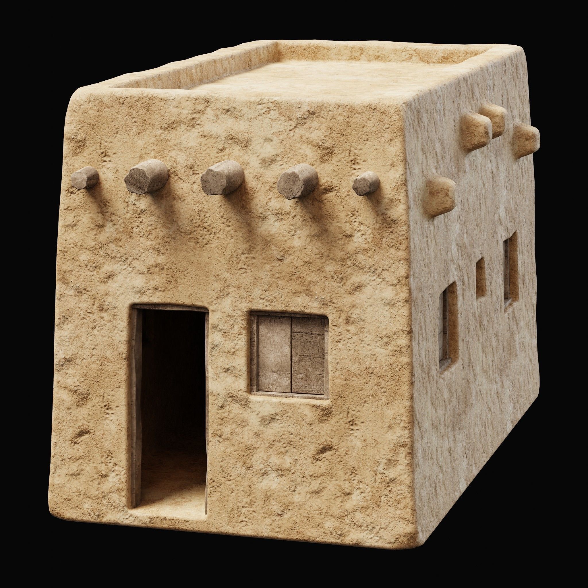 3D model ANCIENT GENERIC CLAY HOUSES BUILDING DESERT EGYPT AAA ...