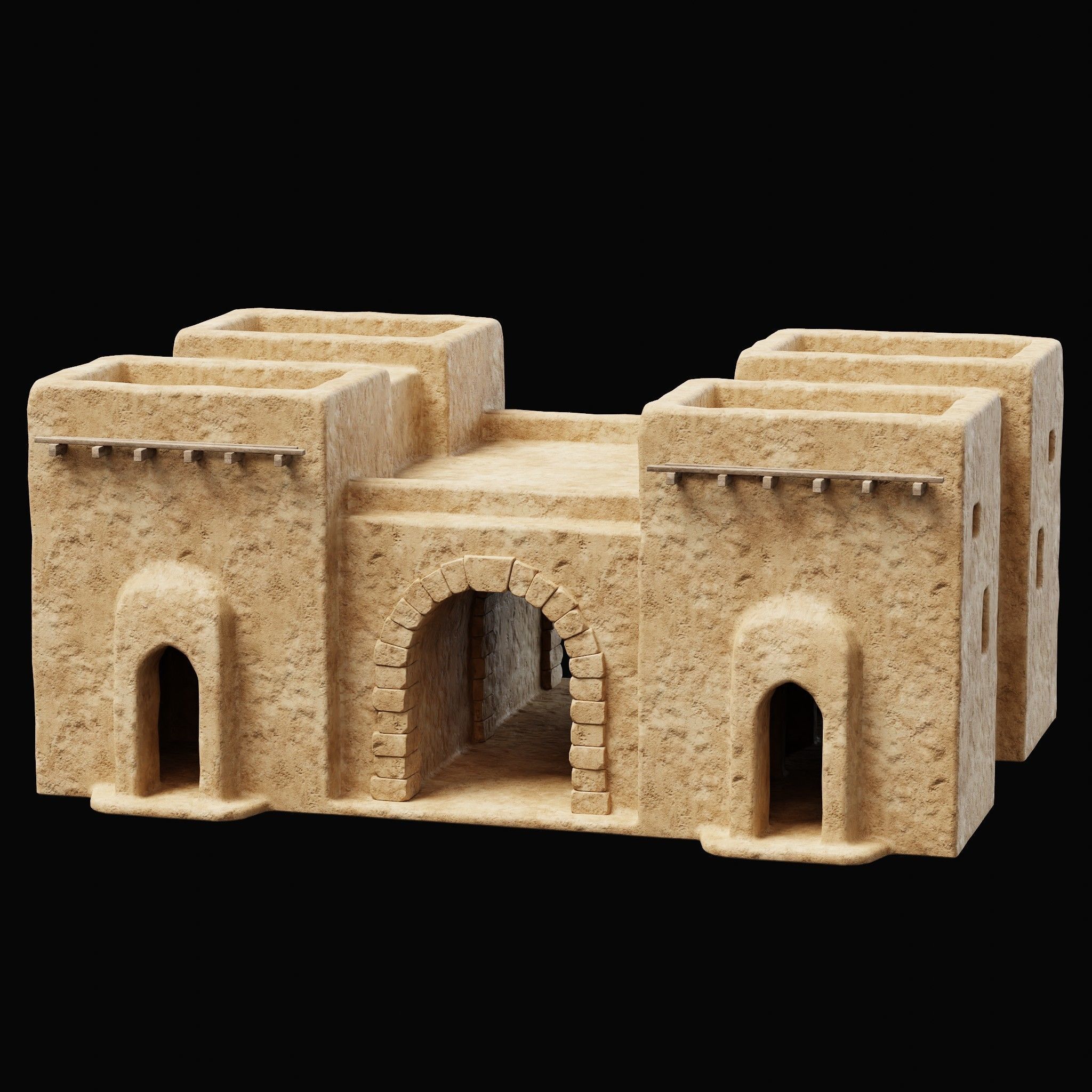 3D model ANCIENT GENERIC CLAY HOUSES BUILDING DESERT EGYPT AAA ...