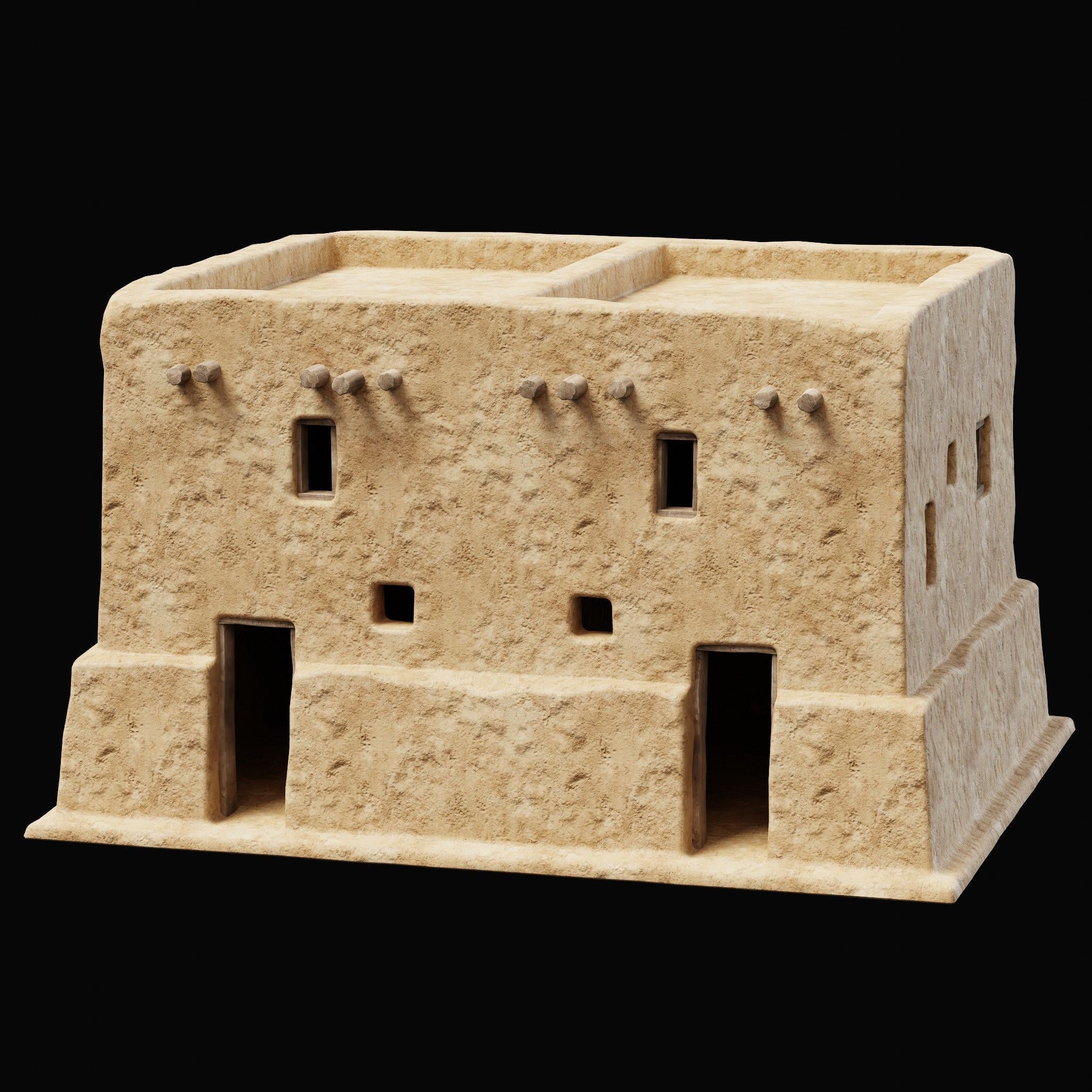 3D model ANCIENT GENERIC CLAY HOUSES BUILDING DESERT EGYPT AAA ...