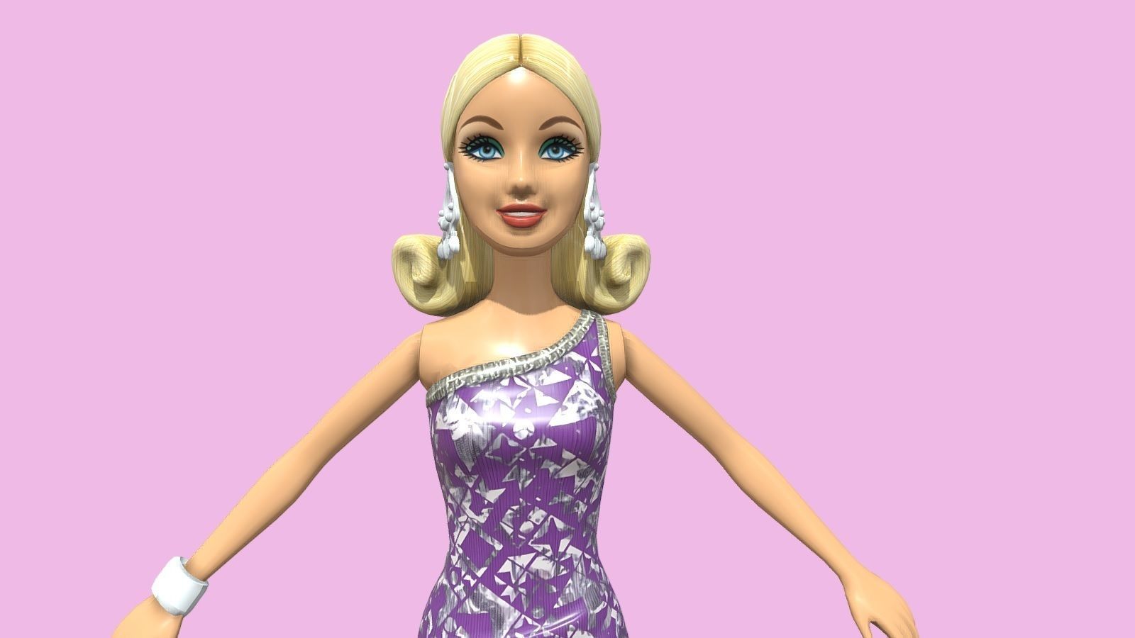 Barbie doll Rigged 3D model rigged | CGTrader