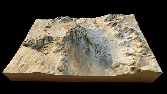 Socompa Volcano 3d model terrain 3D model | CGTrader