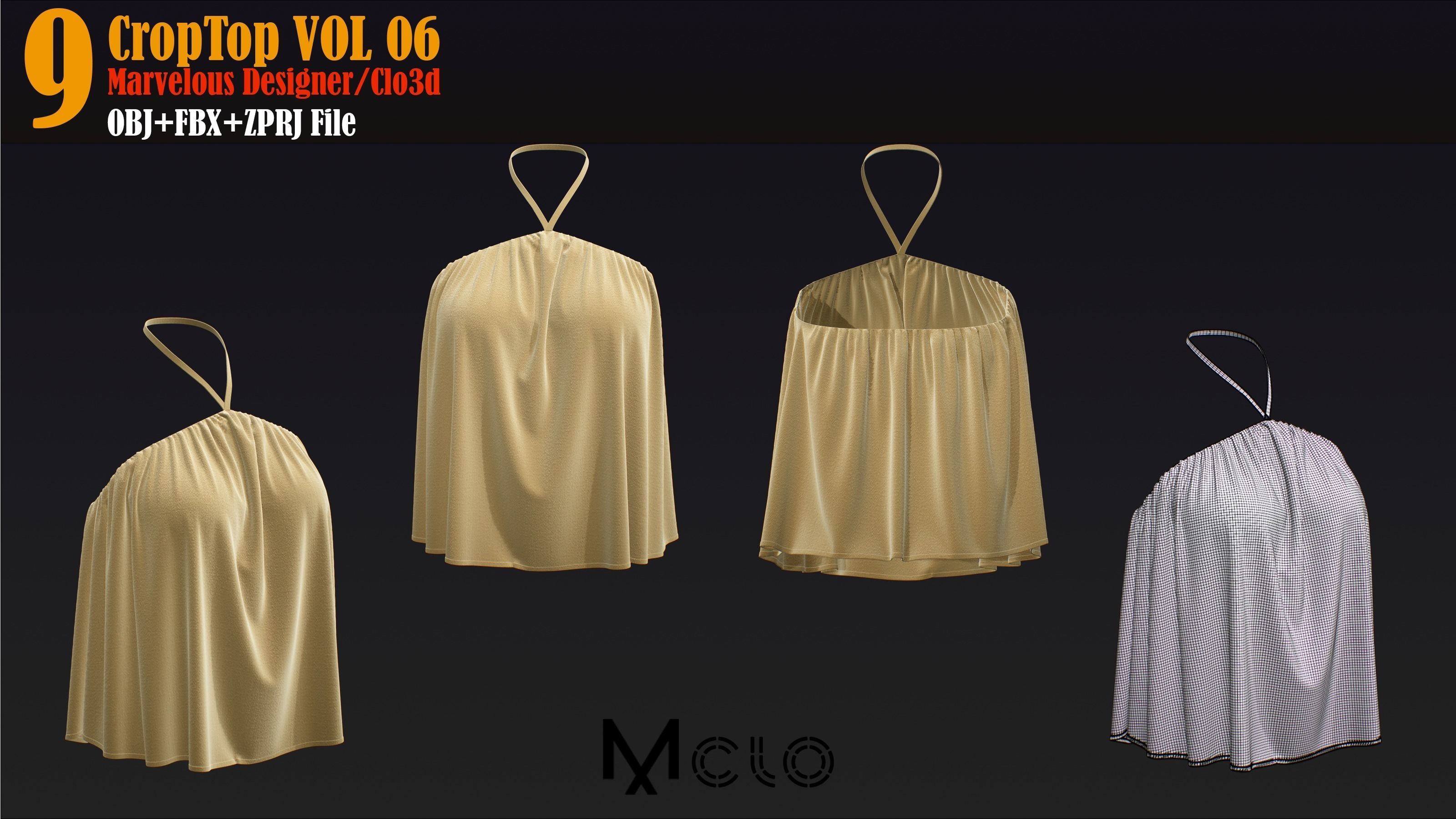 9 CropTop VOL06 3D model | CGTrader
