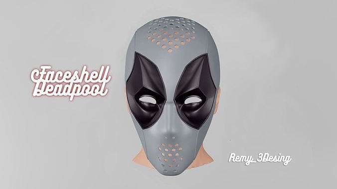 Faceshell Deadpool 3D model 3D printable | CGTrader
