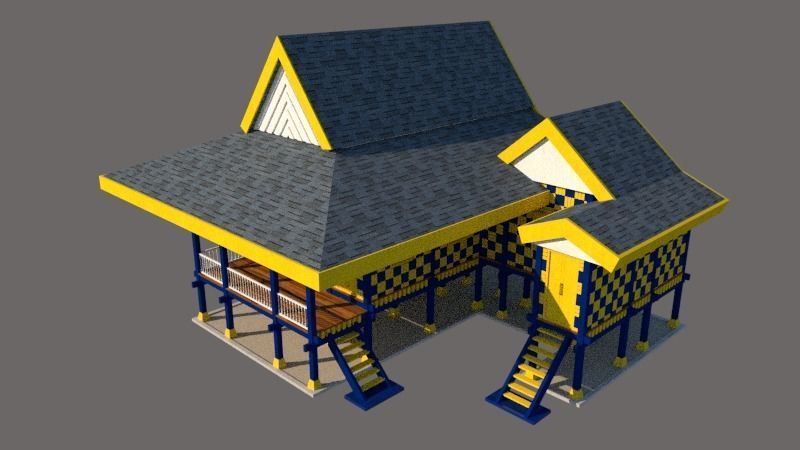 RUMAH TRADISIONAL MELAYU PERLIS DARUL SUNNAH free 3D model 3D printable ...