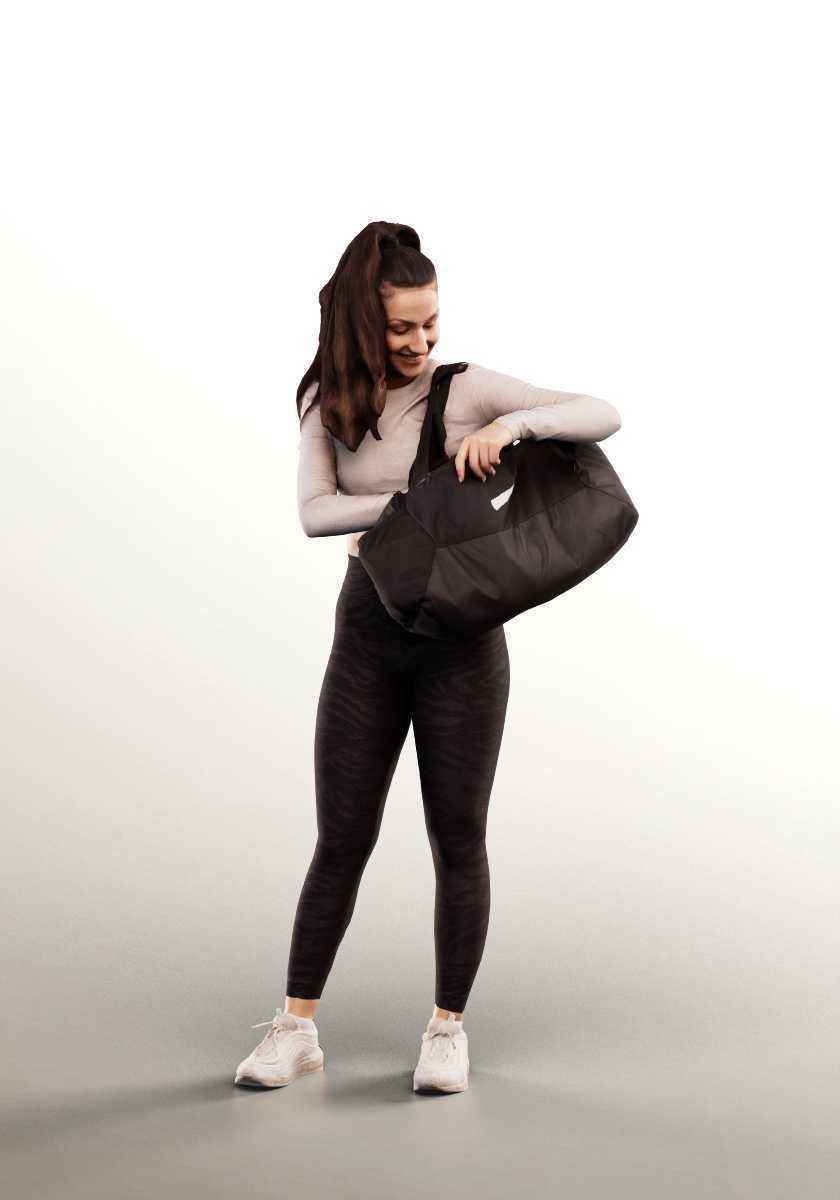 3D model Camila 13025 - Standing Woman With Lagre Bag VR / AR / low ...