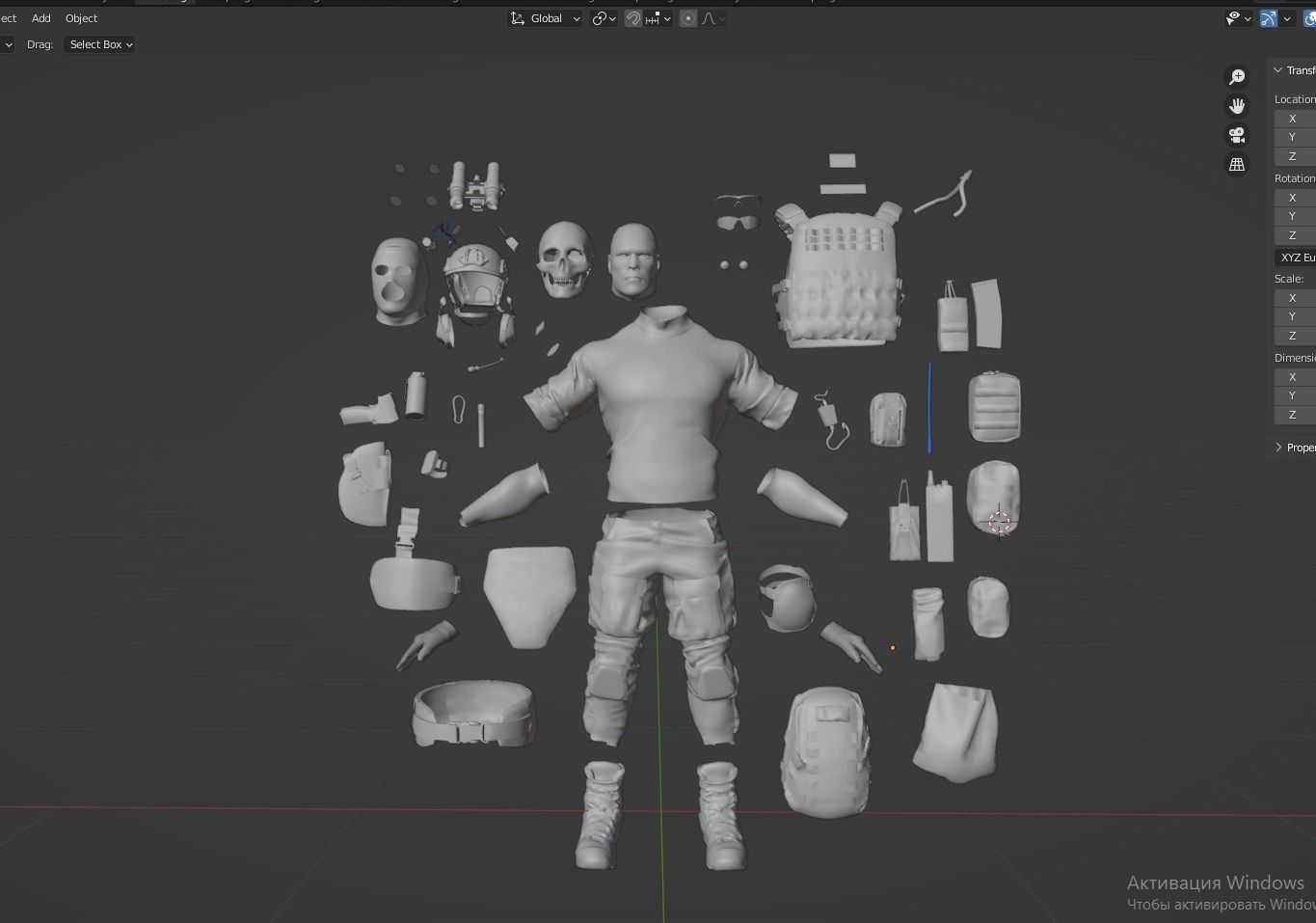 3D model MODULAR SOLDIER PACK VR / AR / low-poly | CGTrader
