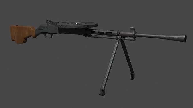3D model DP - 28 machine gun VR / AR / low-poly | CGTrader