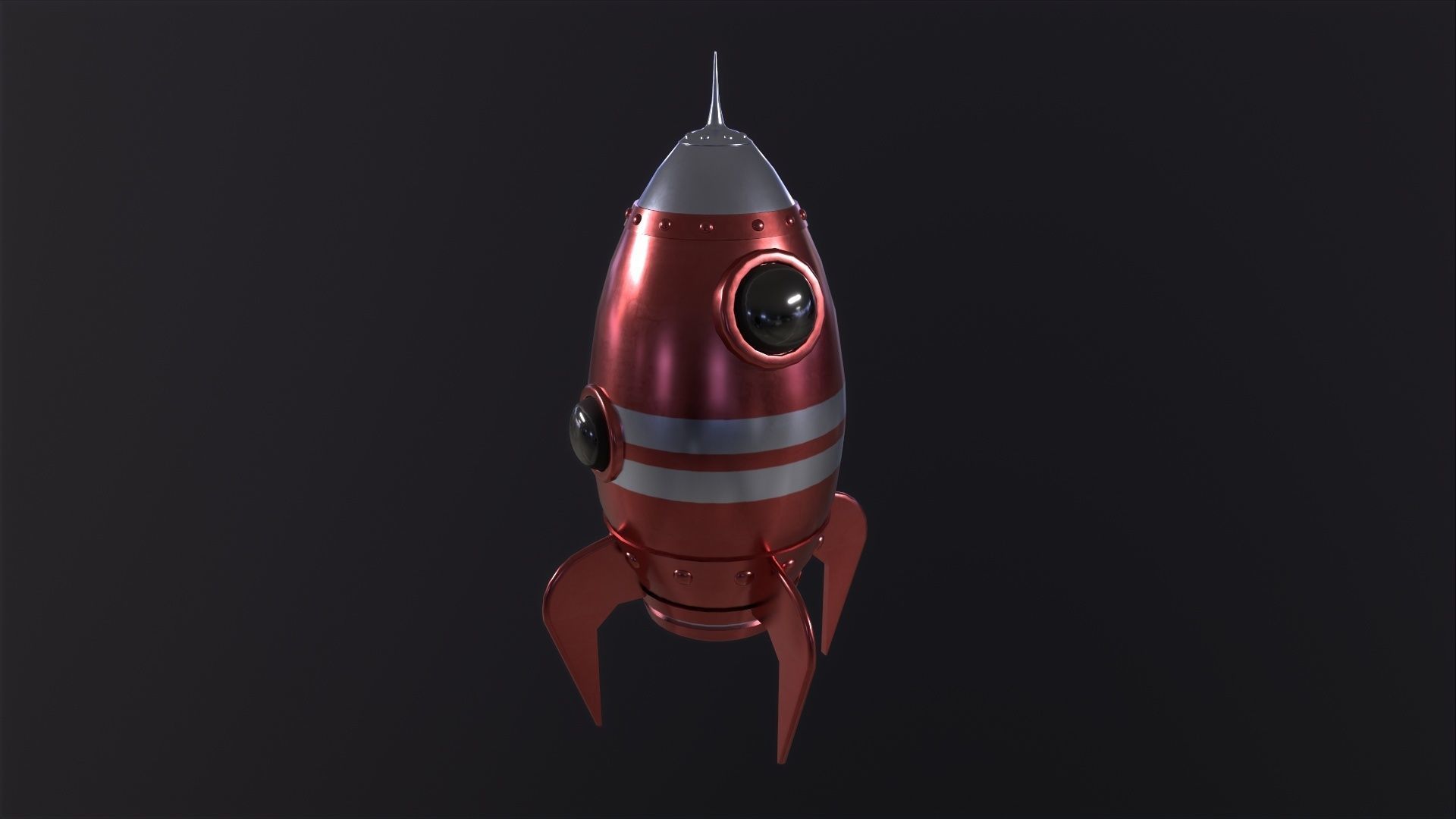 3D model Retro Rocket Toy 3D Model VR / AR / low-poly | CGTrader