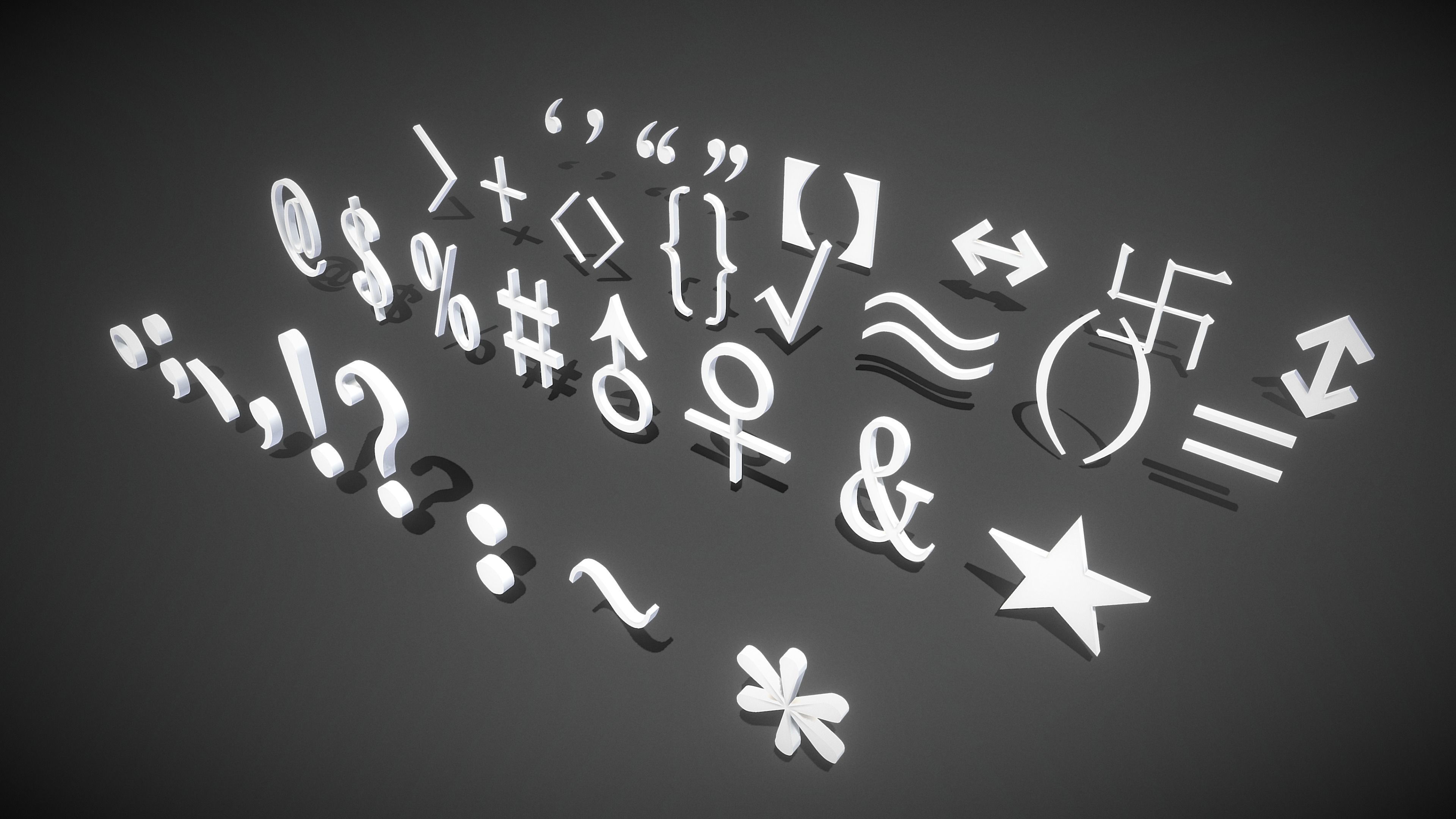 3D model Symbols VR / AR / low-poly | CGTrader