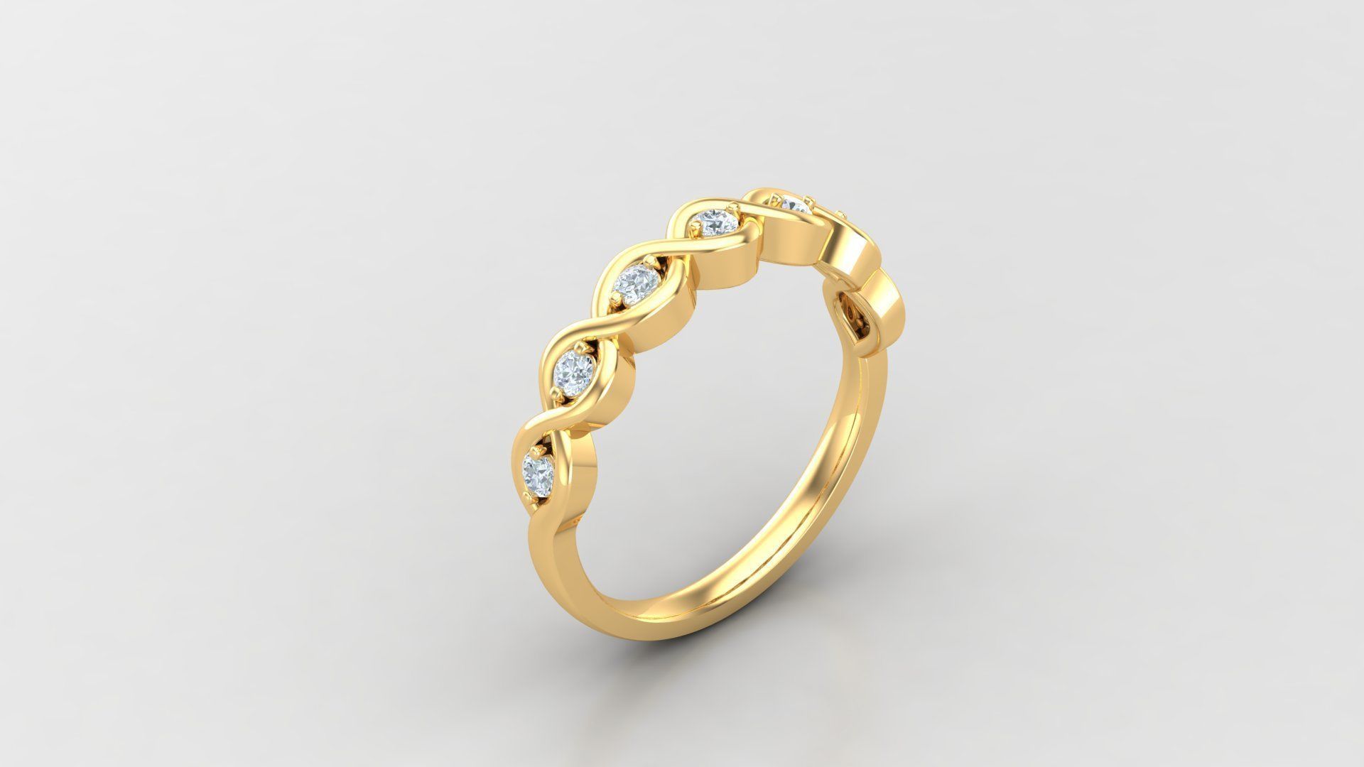 SLT 117 Diamond Women Ring Version 3 3D model 3D printable | CGTrader