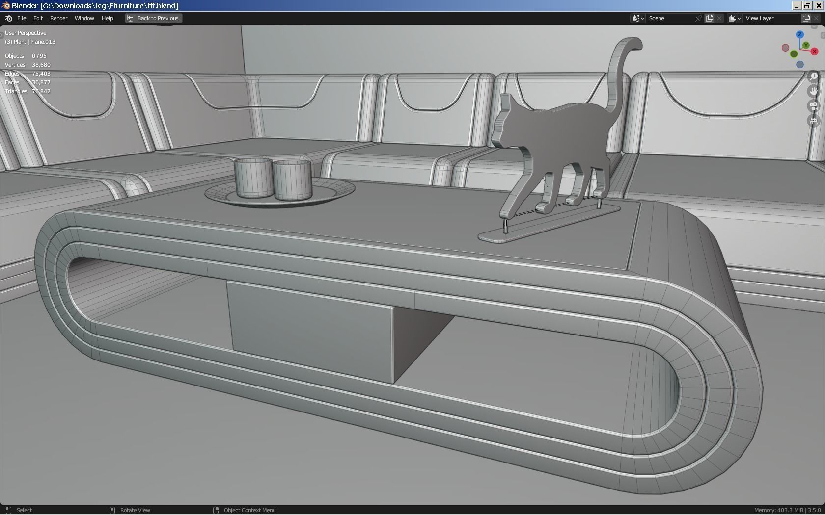 Modern Futuristic Room Corner 3D model | CGTrader
