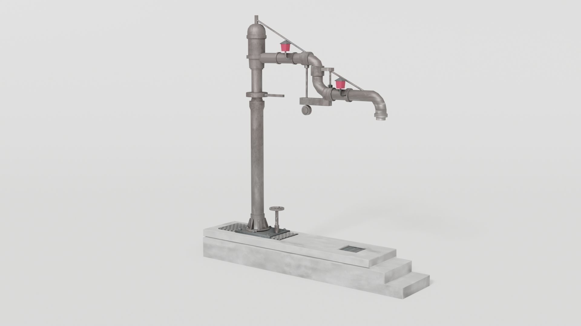 Old railway standpipe 3D model | CGTrader