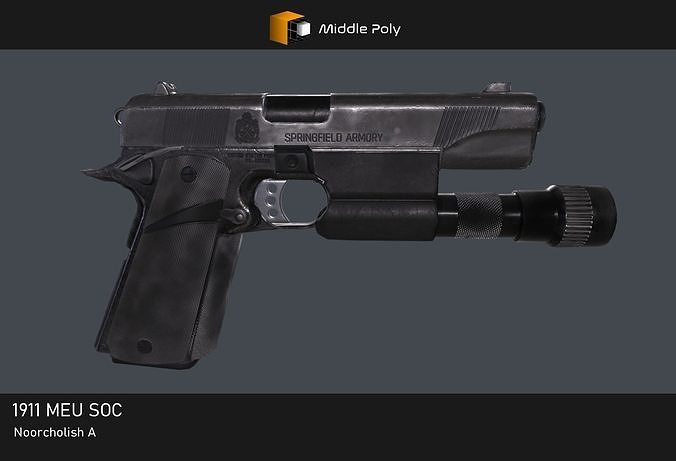 3D model 1911 MEU SOC VR / AR / low-poly | CGTrader