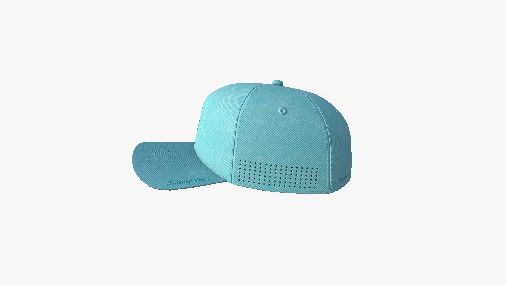 3D model Cap A09 Light Blue - Character Fashion Design VR / AR / low ...