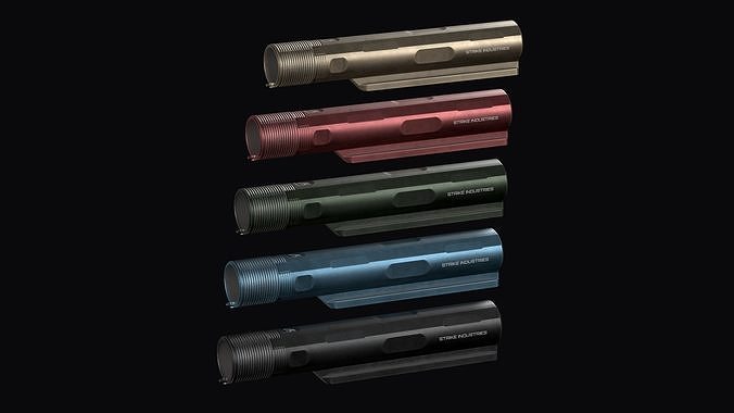 3D model Strike Industries Advanced Receiver Extension buffer tube AR ...