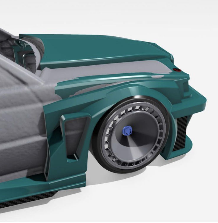 Mercedes 190e EVO2 KYZA Wide Body kit 2 versions 3D model 3D printable ...