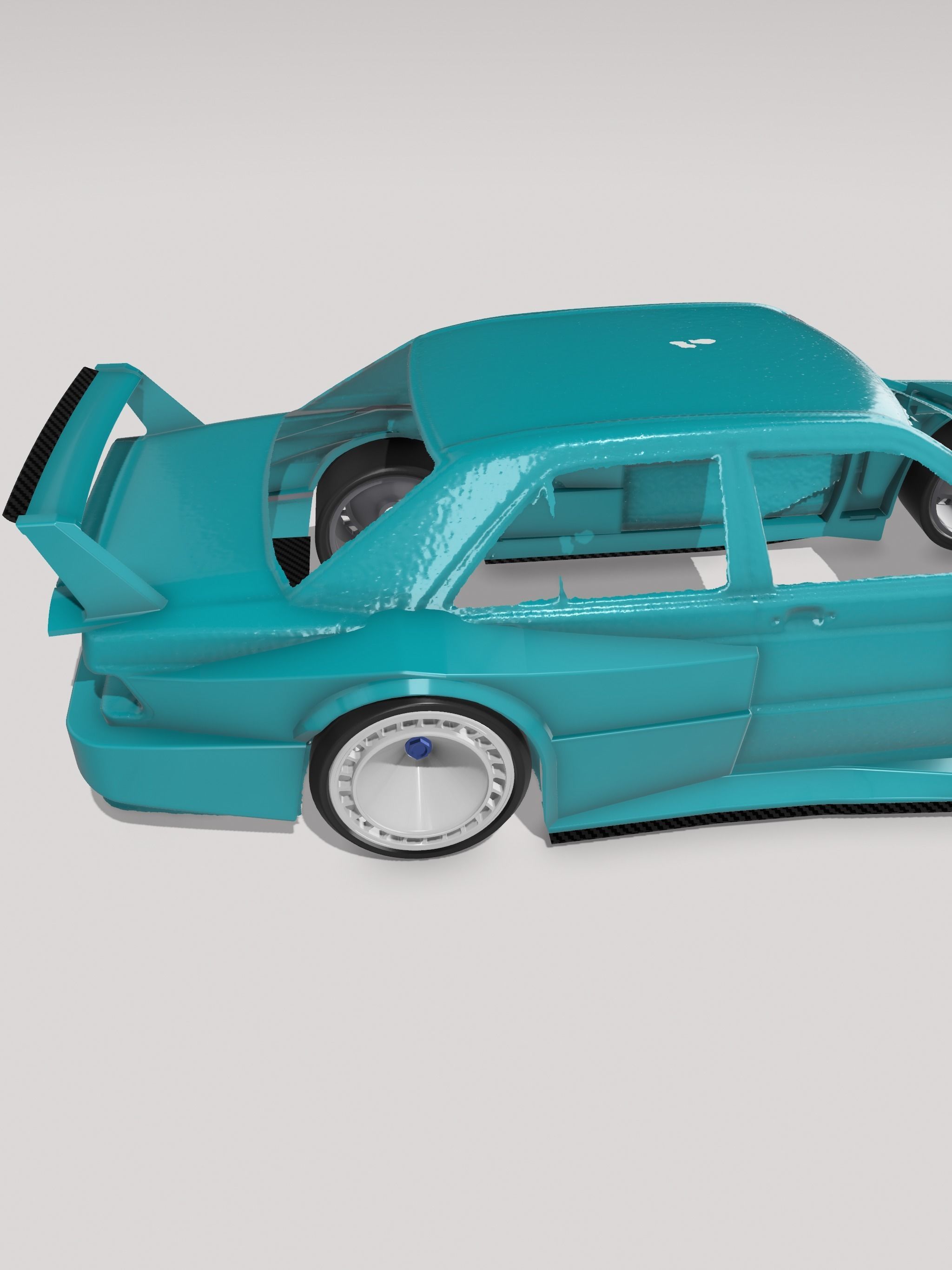Mercedes 190e EVO2 KYZA Wide Body kit 2 versions 3D model 3D printable ...