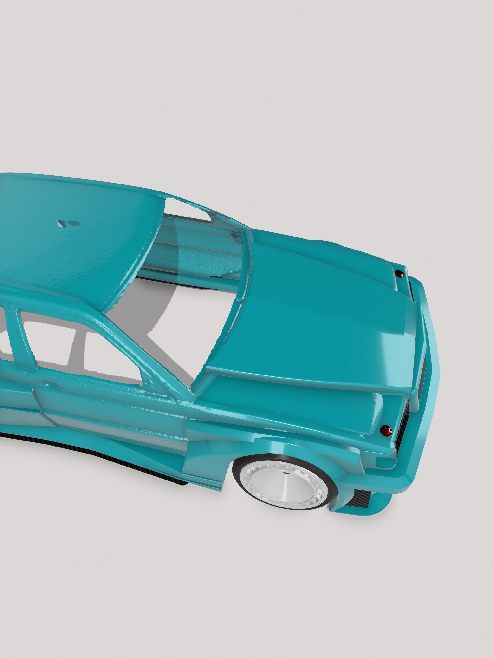 Mercedes 190e EVO2 KYZA Wide Body kit 2 versions 3D model 3D printable ...