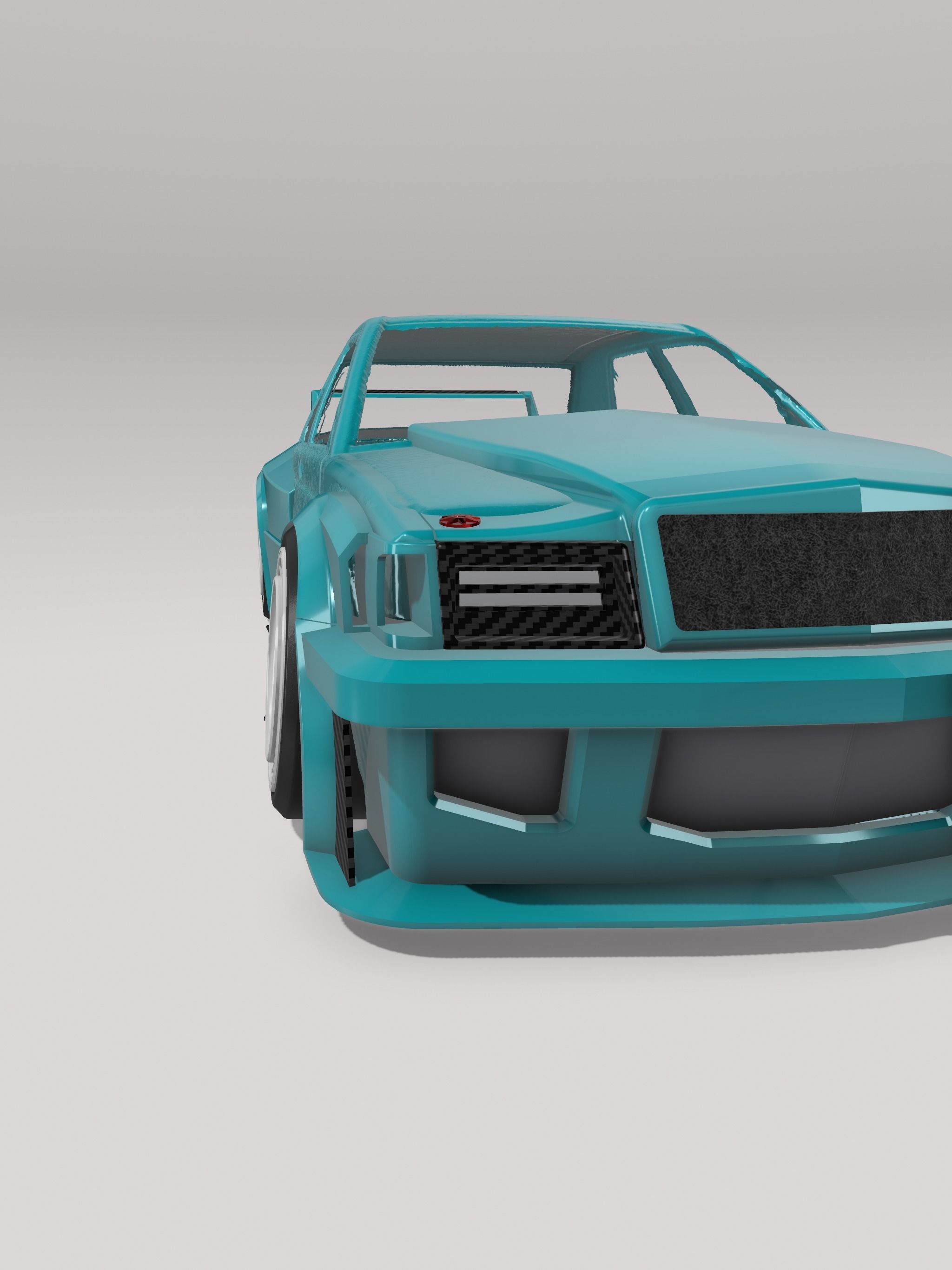 Mercedes 190e EVO2 KYZA Wide Body kit 2 versions 3D model 3D printable ...