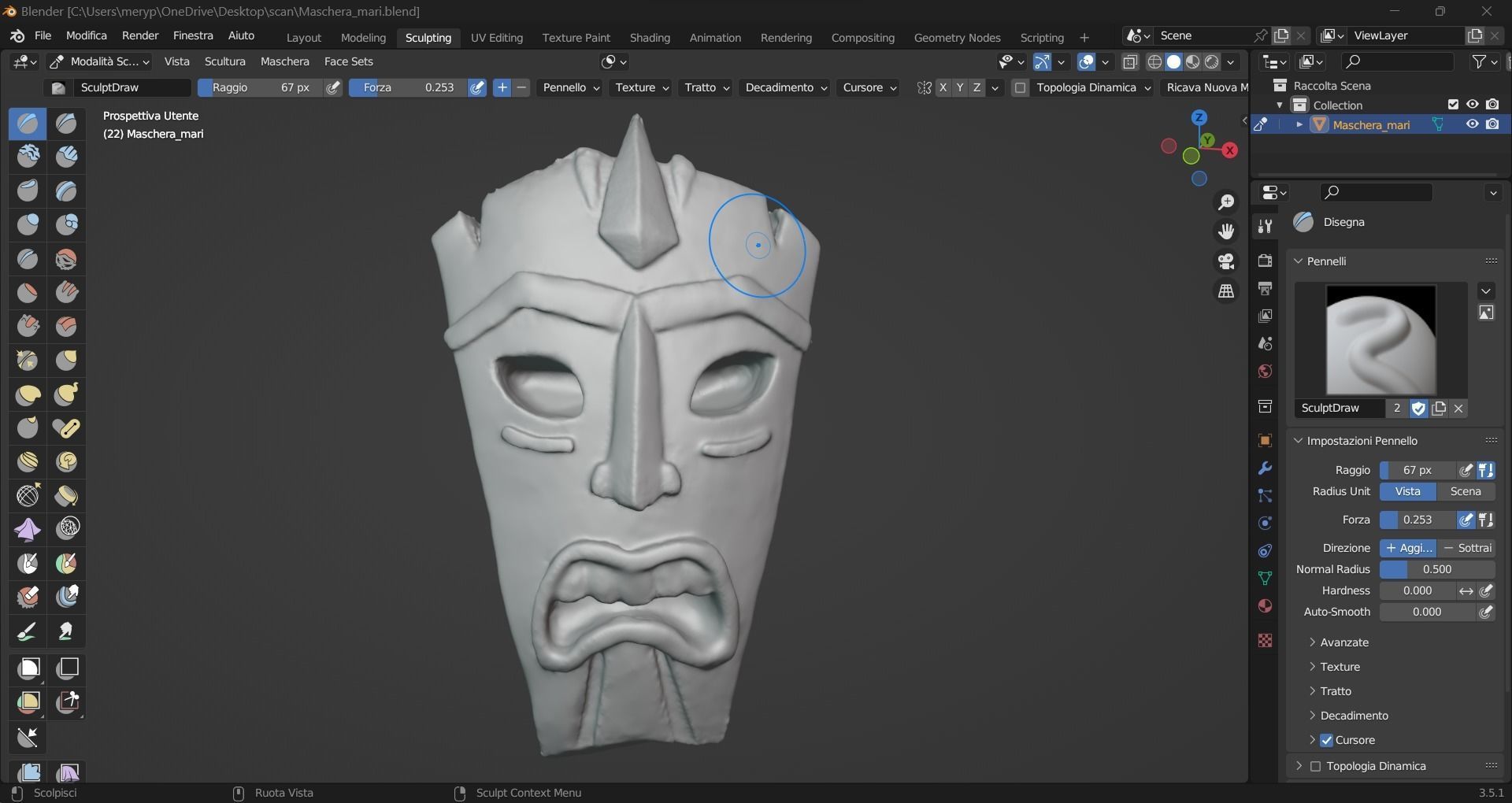 3d scan of tribal mask 3D model 3D printable | CGTrader