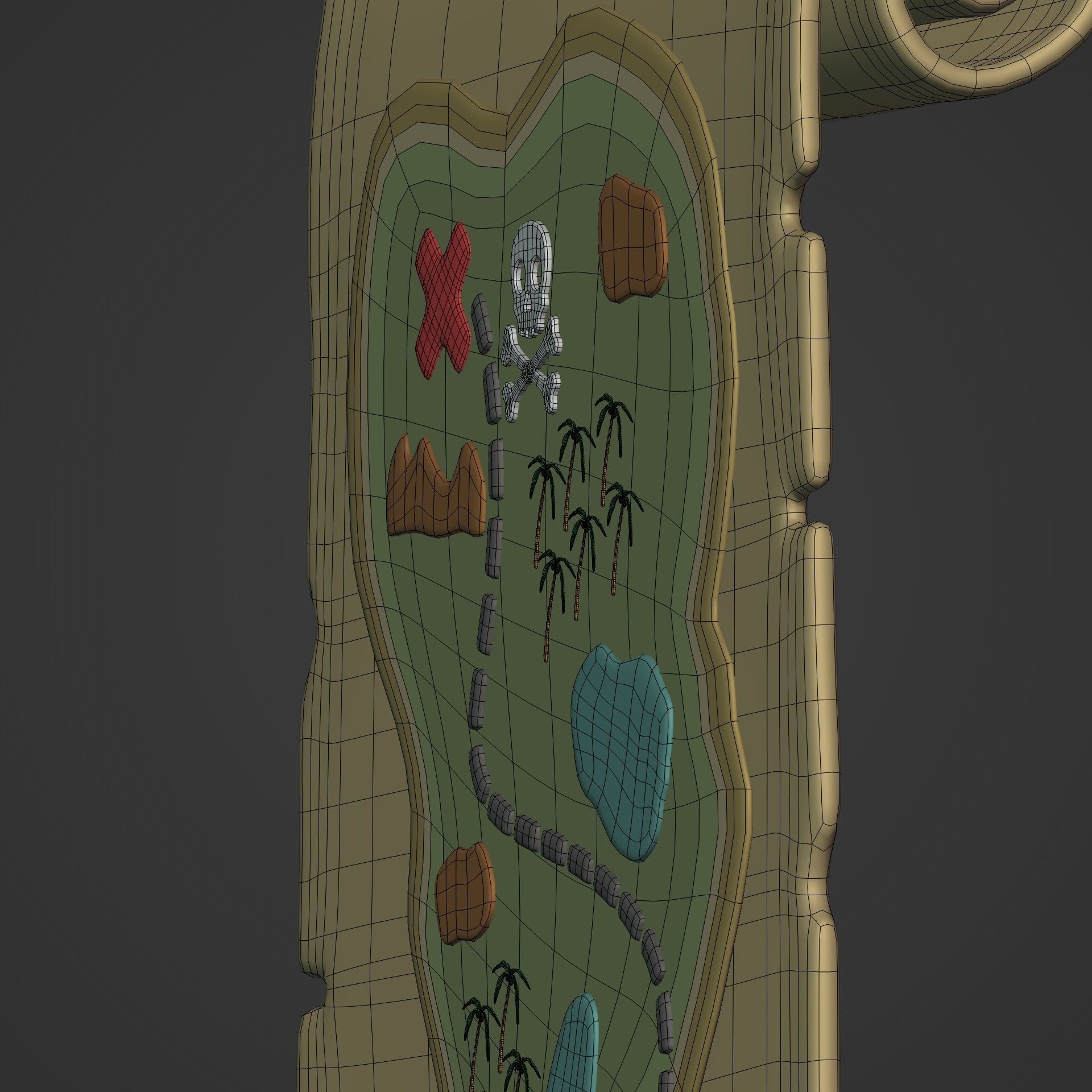 3D model Treasure Map VR / AR / low-poly | CGTrader