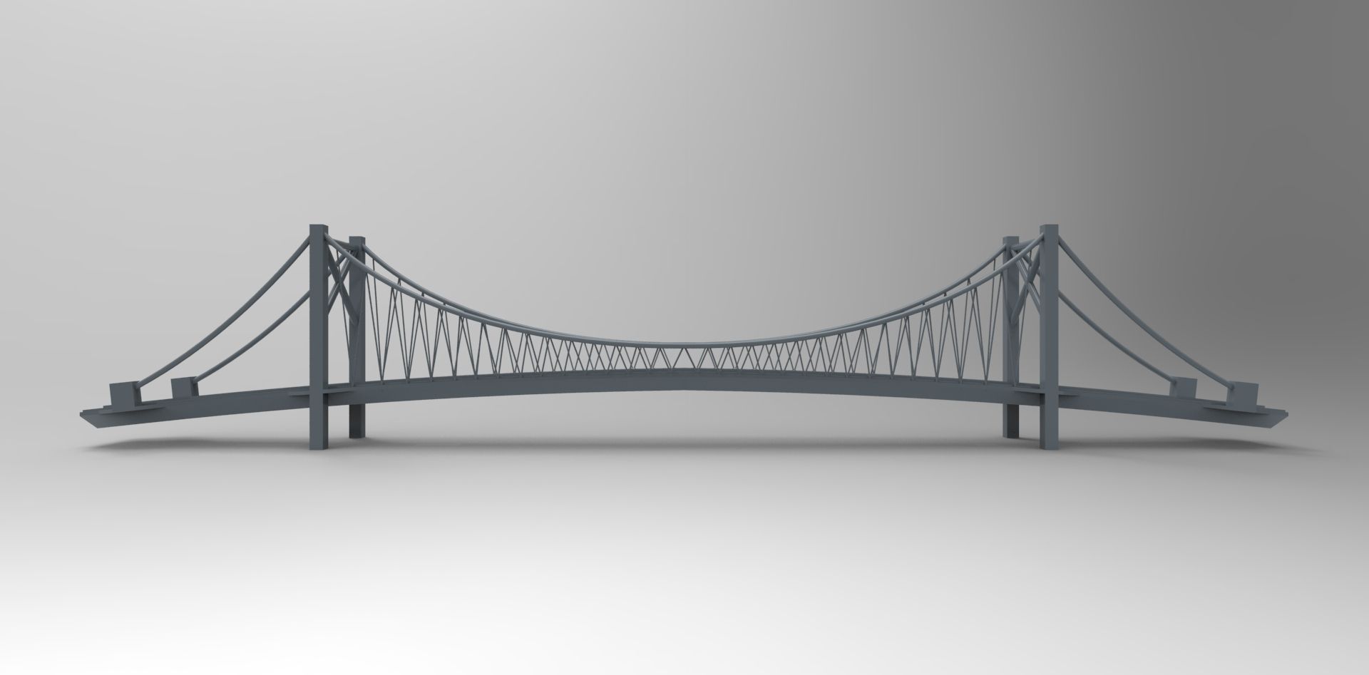 Suspension Bridge - printable 3D model | CGTrader