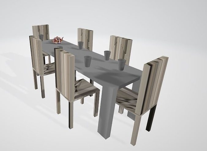 dining table free 3D model | CGTrader